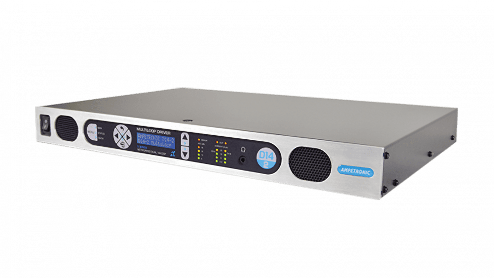 D14-2 networkable DSP hearing loop driver from Ampetronic