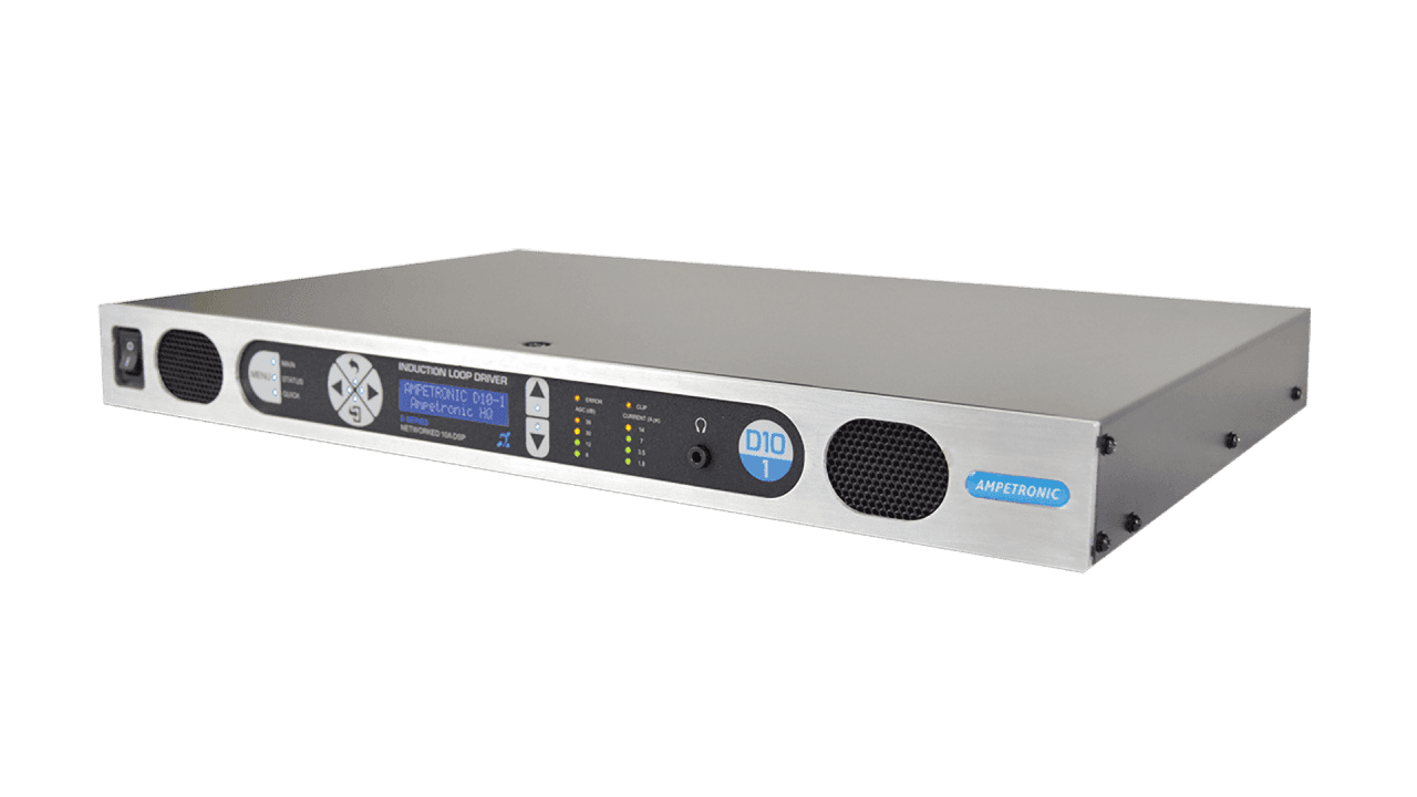 D10-1 networkable DSP hearing loop driver from Ampetronic