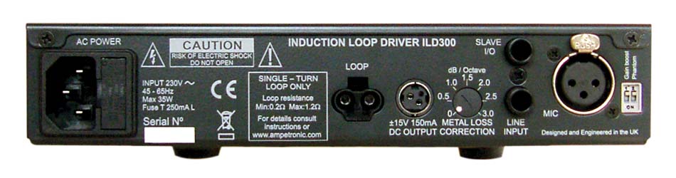 ILD300 Professional Rack Mountable Audio Induction Loop Driver